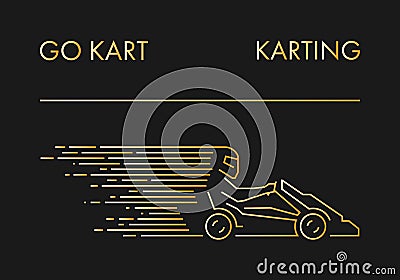 Linear Go Kart Symbol And Label. Stock Image | CartoonDealer.com #79876387