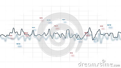 Linear Graph with Rapidly Changing Number. Stock Video - Video of ...