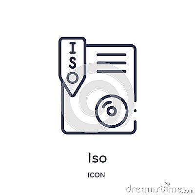Linear Iso Icon From File Type Outline Collection. Thin Line Iso Vector ...