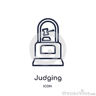 Linear Judging Icon From General Outline Collection. Thin Line Judging ...