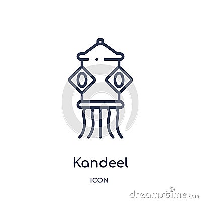 Linear Kandeel Icon From India Outline Collection. Thin Line Kandeel ...