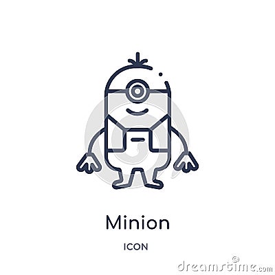 Linear Minion Icon From Entertainment And Arcade Outline Collection ...