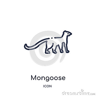 Linear Mongoose Icon From Animals And Wildlife Outline Collection. Thin ...