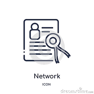 Linear Network Certificate Icon From Internet Security And Networking ...