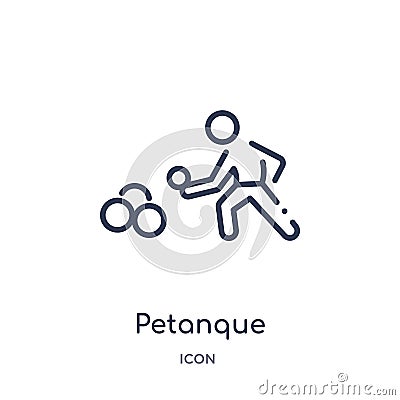 Linear Petanque Icon From Activity And Hobbies Outline Collection. Thin ...