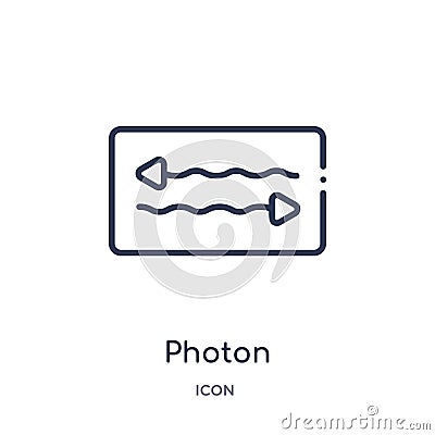 Linear Photon Icon From Education Outline Collection. Thin Line Photon ...