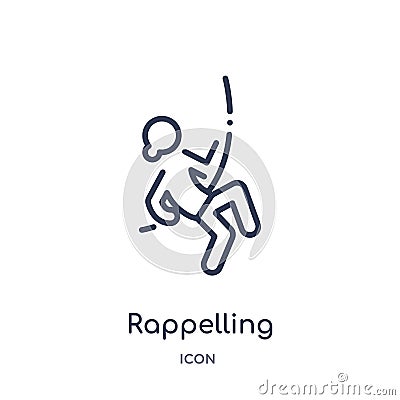 Linear Rappelling Icon From Activity And Hobbies Outline Collection ...