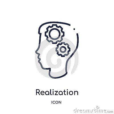 Linear Realization Icon From General Outline Collection. Thin Line ...