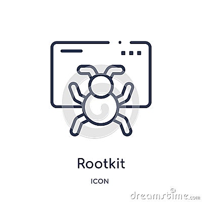 Linear Rootkit Icon From Cyber Outline Collection. Thin Line Rootkit ...