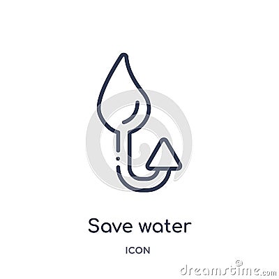 Linear Save Water Icon From Ecology Outline Collection. Thin Line Save ...