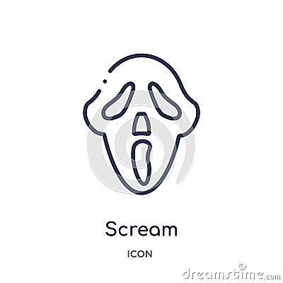 Linear Scream Icon From Education Outline Collection. Thin Line Scream ...