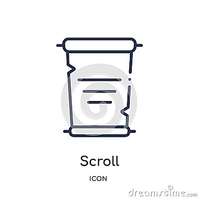 Linear Scroll Icon From Cursor Outline Collection. Thin Line Scroll ...