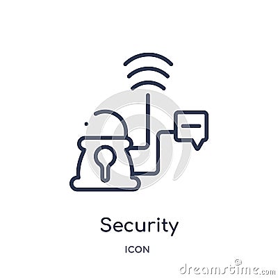 Linear Security Icon From Electrian Connections Outline Collection ...