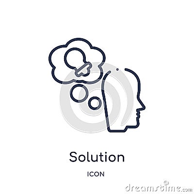 Linear Solution Icon From Artifical Intelligence Outline Collection ...