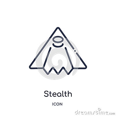 Linear Stealth Icon From Army And War Outline Collection. Thin Line ...