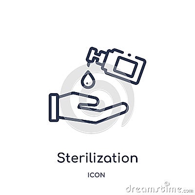 Linear Sterilization Icon From Cleaning Outline Collection. Thin Line ...