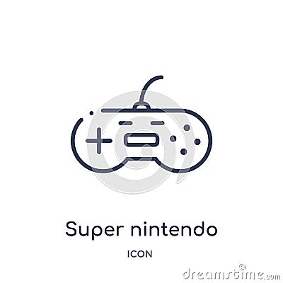 Linear Super Nintendo Icon From Entertainment And Arcade Outline ...