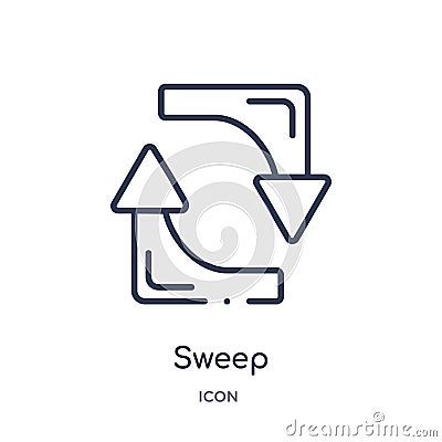 Linear Sweep Icon From Analytics Outline Collection. Thin Line Sweep ...