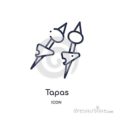 Linear Tapas Icon From Culture Outline Collection. Thin Line Tapas ...