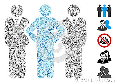 Linear Team Icon Vector Collage Royalty-Free Stock Photo ...