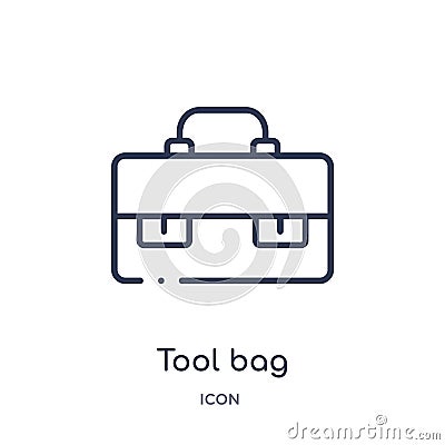 Linear Tool Bag Icon From Construction Outline Collection. Thin Line ...