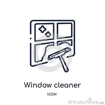 Linear Window Cleaner Icon From Cleaning Outline Collection. Thin Line ...