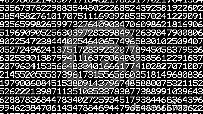 Lines of Random Numbers Quickly Changing, Information Security, Code or ...