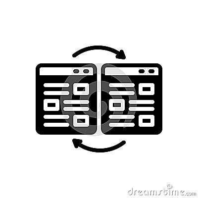 Black Solid Icon For Link, Hyperlink And Redirect Stock Image ...