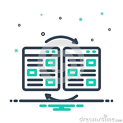 Mix Icon For Link, Hyperlink And Redirect Cartoon Vector ...