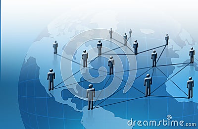 Linked 3d People Royalty-Free Cartoon | CartoonDealer.com #10719905