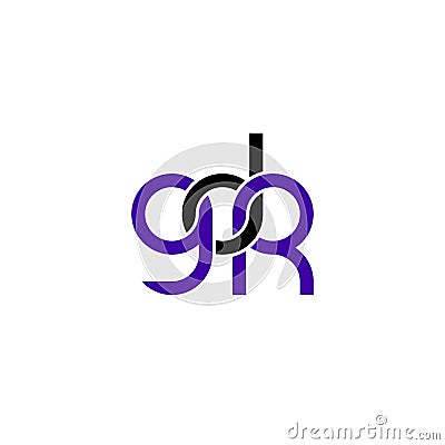 Linked Letters GDR Monogram Logo Design Vector Illustration ...