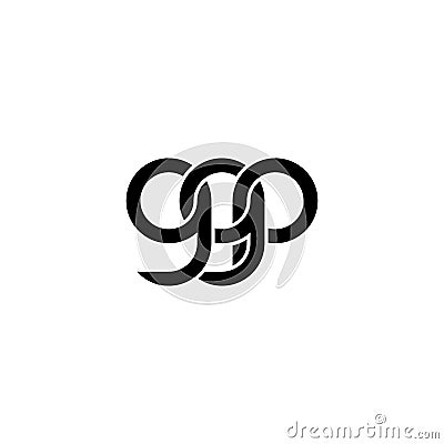 Linked Letters GGP Monogram Logo Design Cartoon Vector | CartoonDealer ...