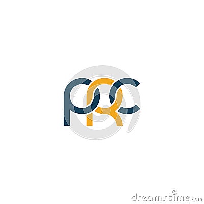 Linked Letters PRC Monogram Logo Design Cartoon Vector | CartoonDealer ...