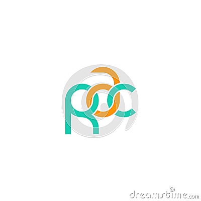 Linked Letters RAC Monogram Logo Design Vector Illustration ...