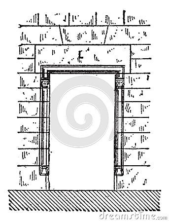 Lintel, Vintage Engraving Vector Illustration | CartoonDealer.com ...