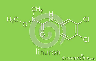 Linuron Herbicide Molecule. Skeletal Formula. Stock Image ...