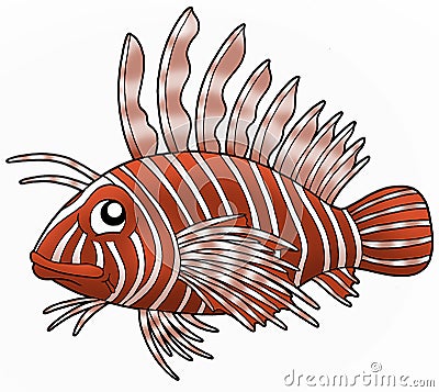 Lionfish Royalty-Free Cartoon | CartoonDealer.com #5259875