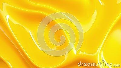 Liquid Abstract Yellow Glossy Wavy Background Stock Footage - Video of ...