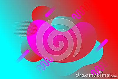 Liquid Background Amidst Light Blue And Red Gradient Colors With Thick ...