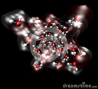 Liquid Water Molecules Royalty Free Stock Image - Image: 3467936