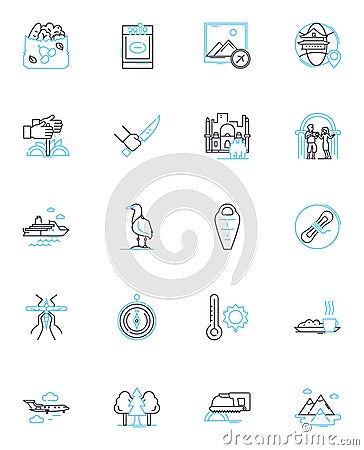 Literary Prose Linear Icons Set. Narrative, Dialogue, Symbolism ...