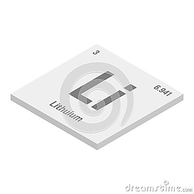 Lithium, Li, Periodic Table Element Vector Illustration | CartoonDealer ...