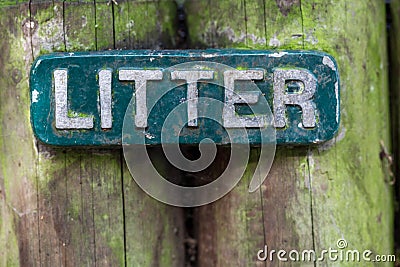 Litter Word Sign Royalty-Free Stock Photography | CartoonDealer.com ...