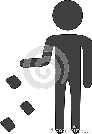 Littering Icon Vector | CartoonDealer.com #94526834