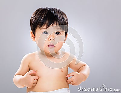 Little Boy Scratching Body Royalty-Free Stock Photography ...