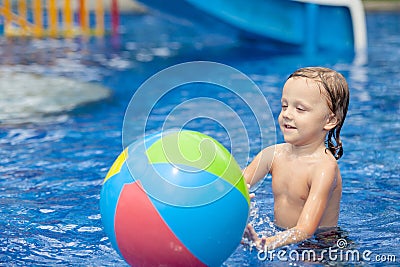 Little Boy In The Swimming Pool Stock Photo | CartoonDealer.com #45288102