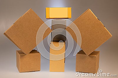 Little Brown Boxes Royalty-Free Stock Photography | CartoonDealer.com ...