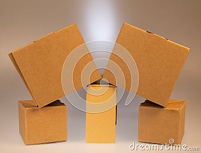 Little Brown Boxes Royalty-Free Stock Image | CartoonDealer.com #272162194