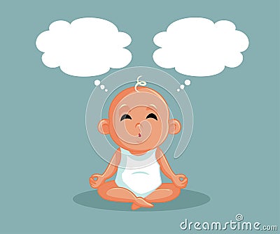 Funny Baby Thinking Vector Cartoon Illustration | CartoonDealer.com ...