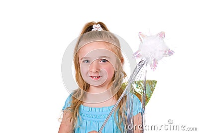 Little Girl With Magic Wand Stock Photo | CartoonDealer.com #16900800